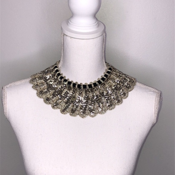 Accessories | Vintage Handmade Sequined Collar Silver | Poshmark
